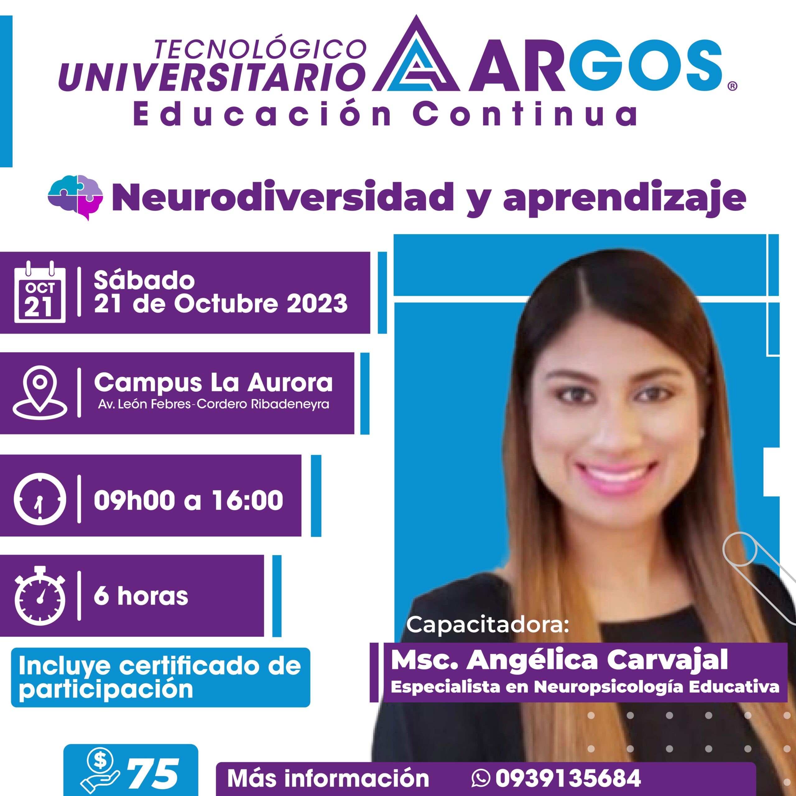Cronograma-Educación Continua - Tecnológico Universitario Argos